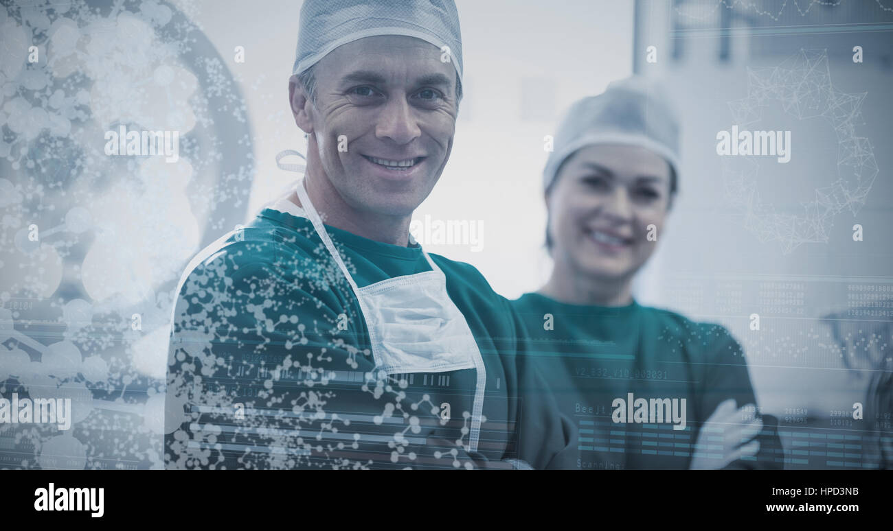 Panoramic view of helix pattern information on device screen against ...