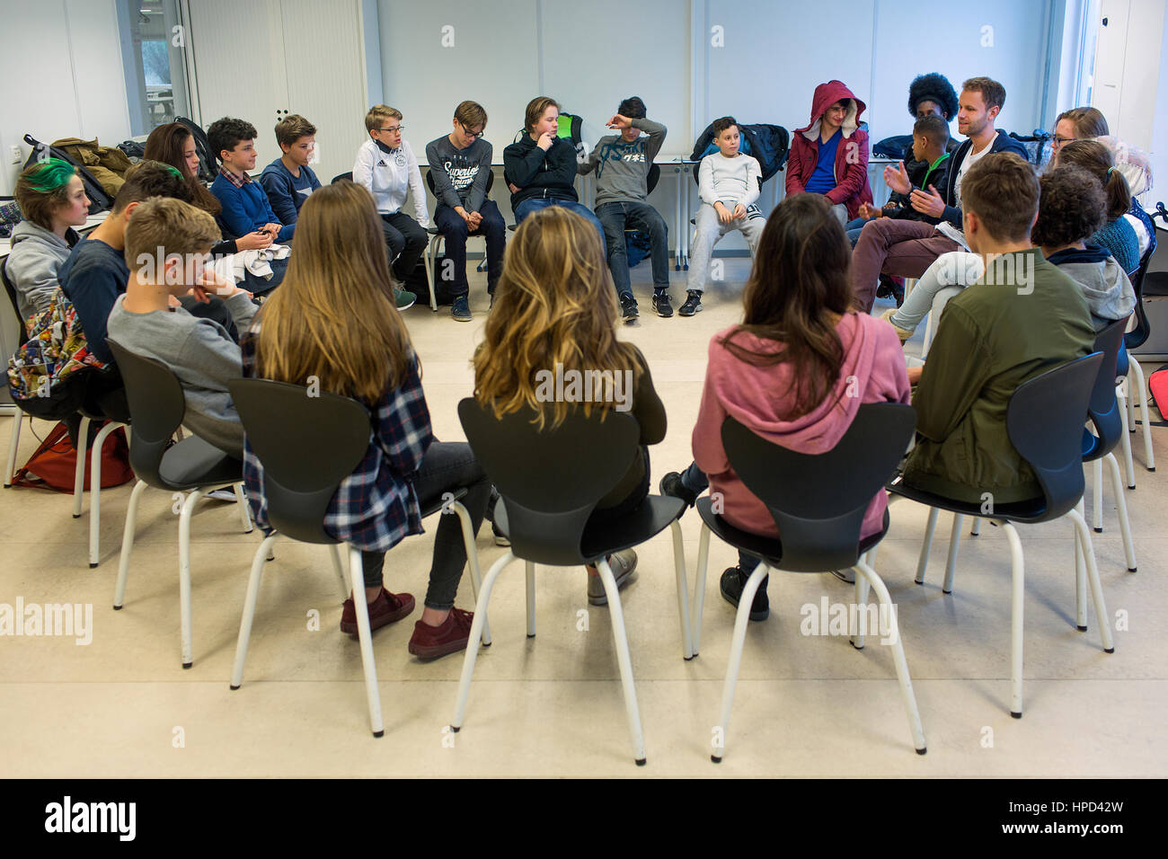 secondary school class in Holland Stock Photo - Alamy