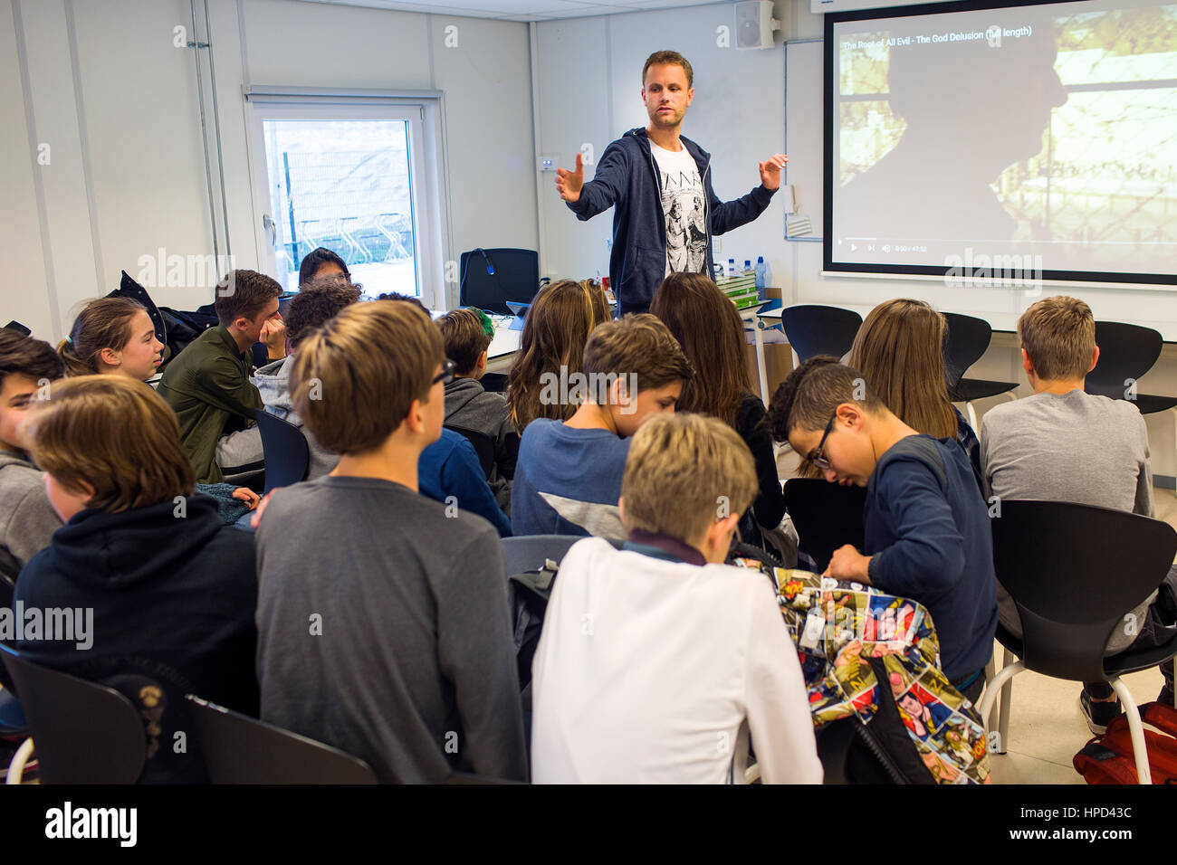 secondary school class in Holland Stock Photo - Alamy