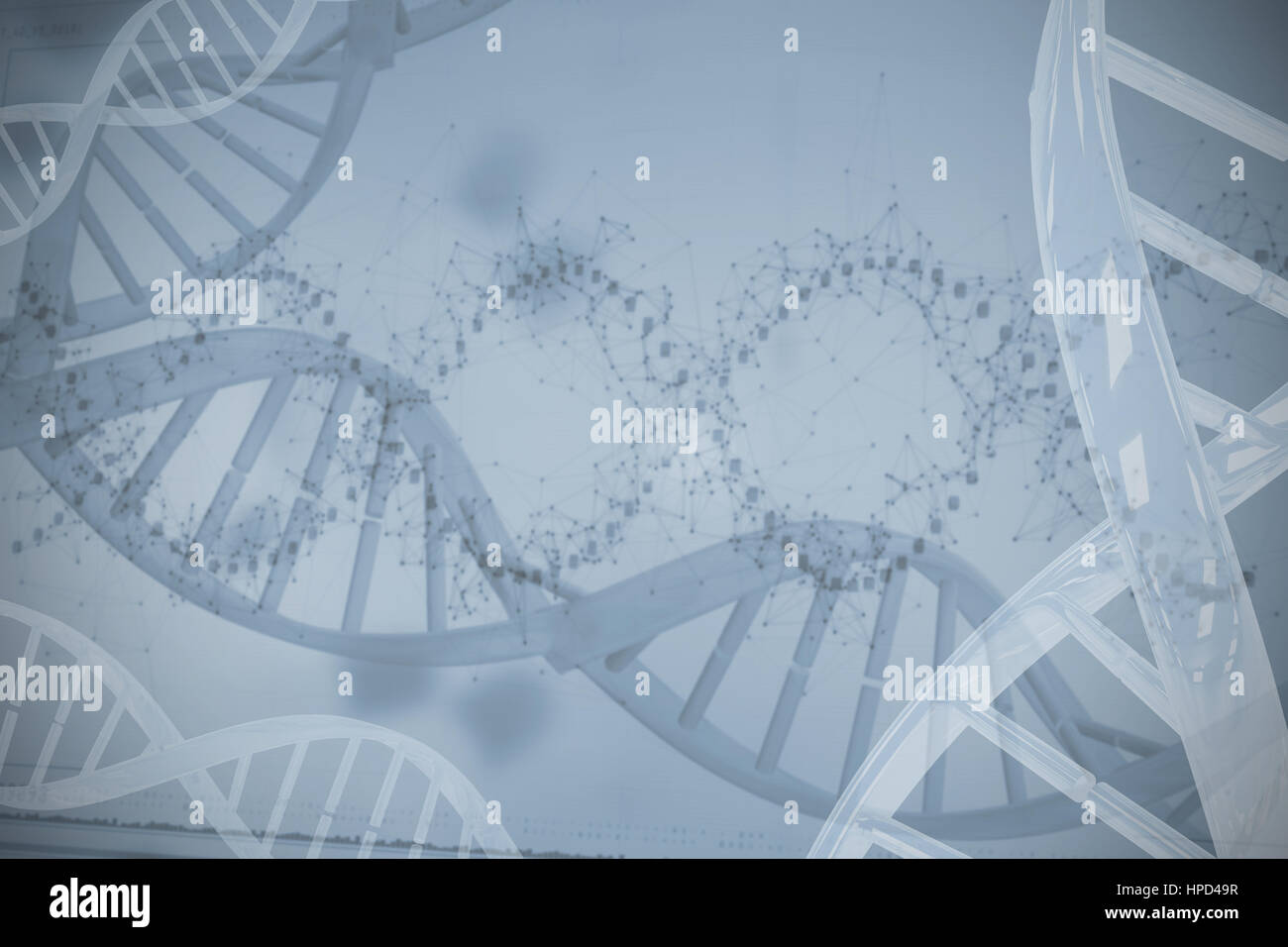 Device screen of DNA helix pattern against white background Stock Photo ...
