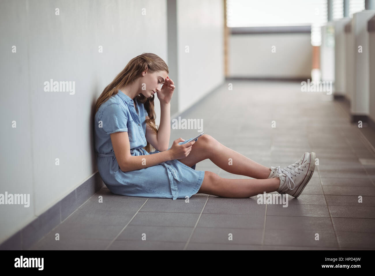 Sad school girl hi-res stock photography and images - Alamy