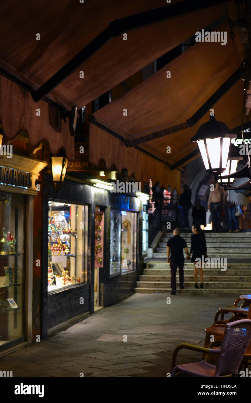 Venice at night Stock Photo - Alamy