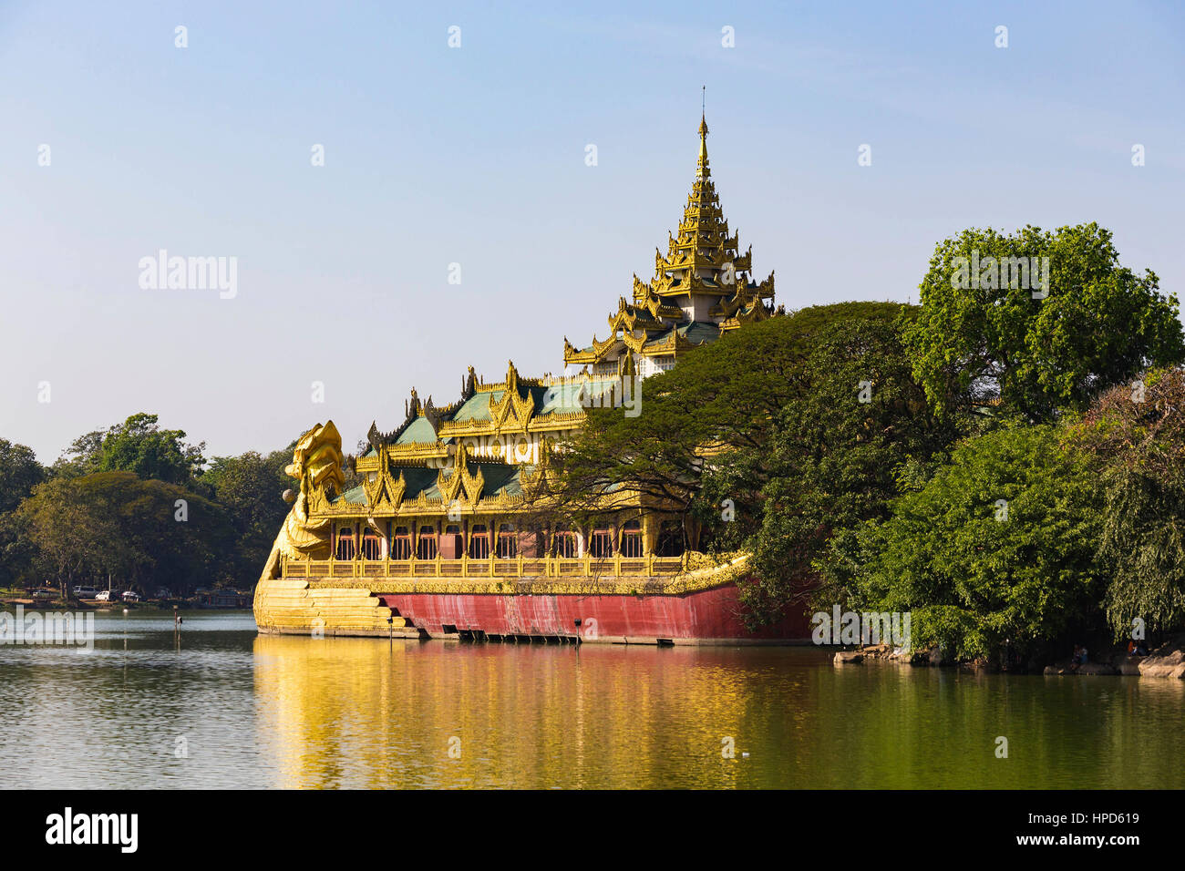 Karaweik Palace at day , Myanmar Yangon landmark Stock Photo - Alamy