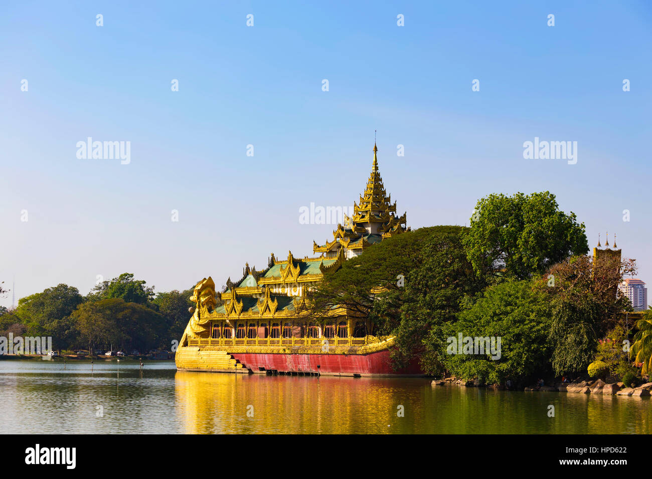 Karaweik Palace at day , Myanmar Yangon landmark Stock Photo - Alamy