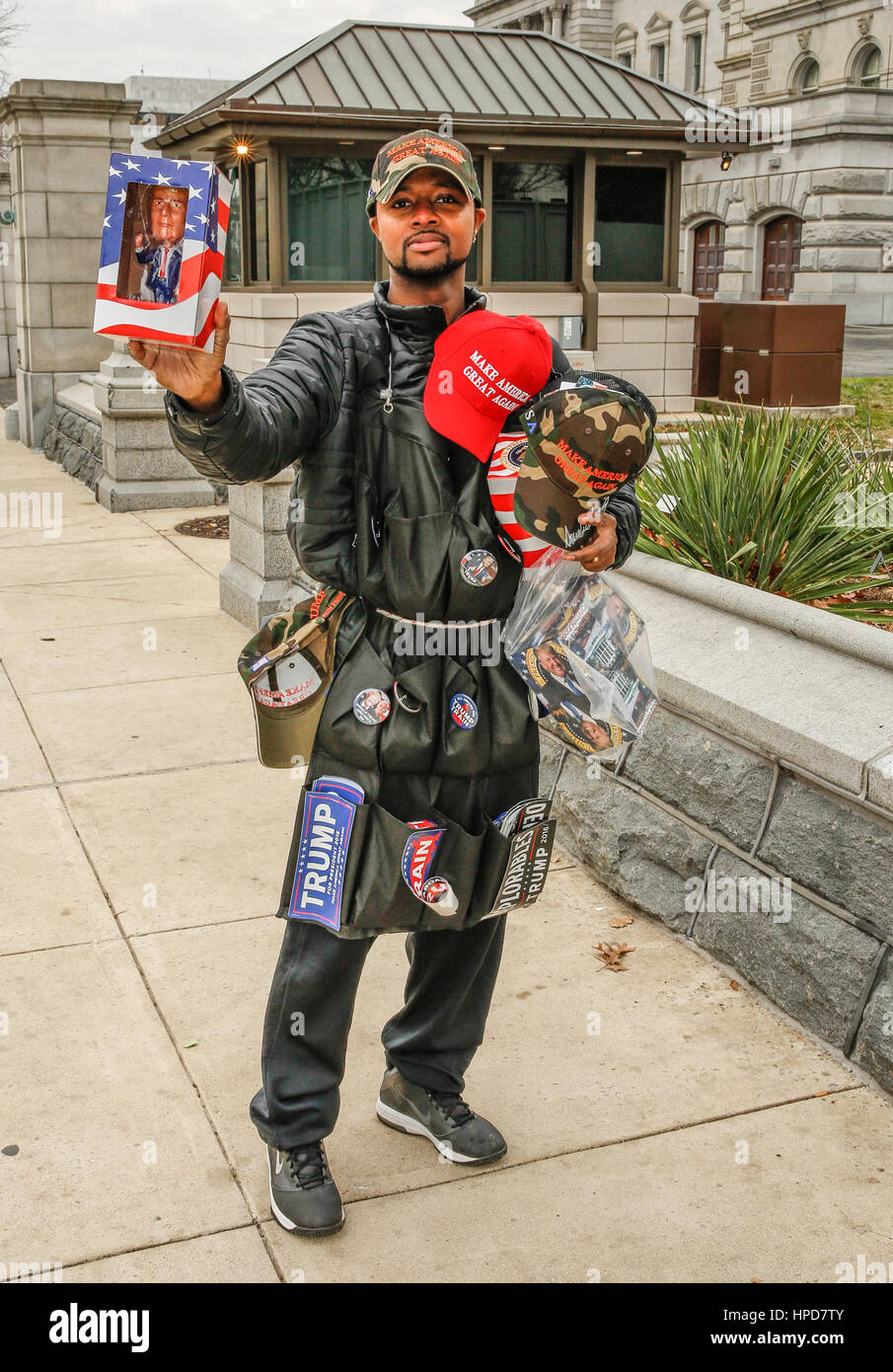 Atmosphere in Washington DC and U.S. Capitol forPresident Donald Trump ...