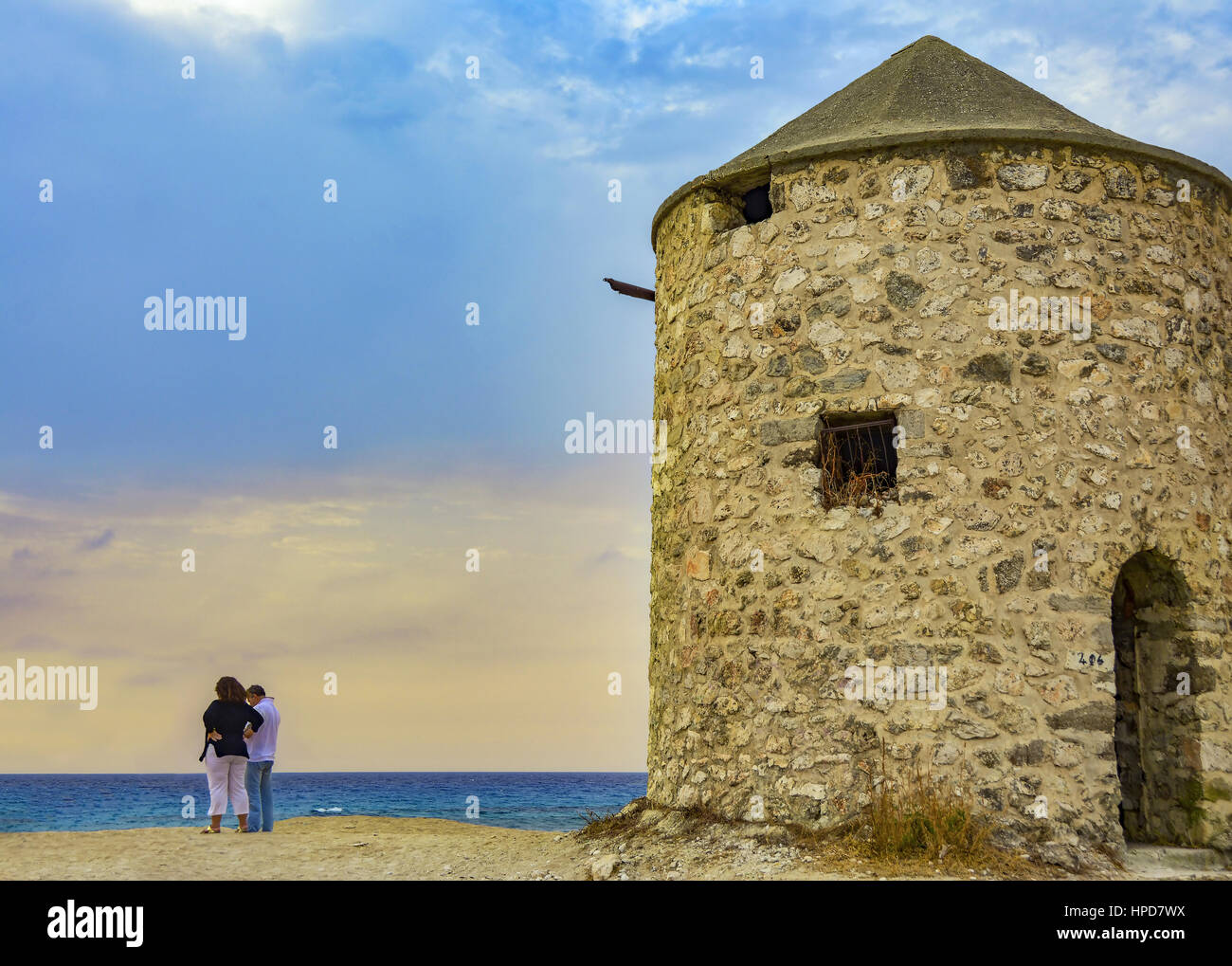 Close view at Agios Ioannis peninsula at the northern of Lefkada island ...