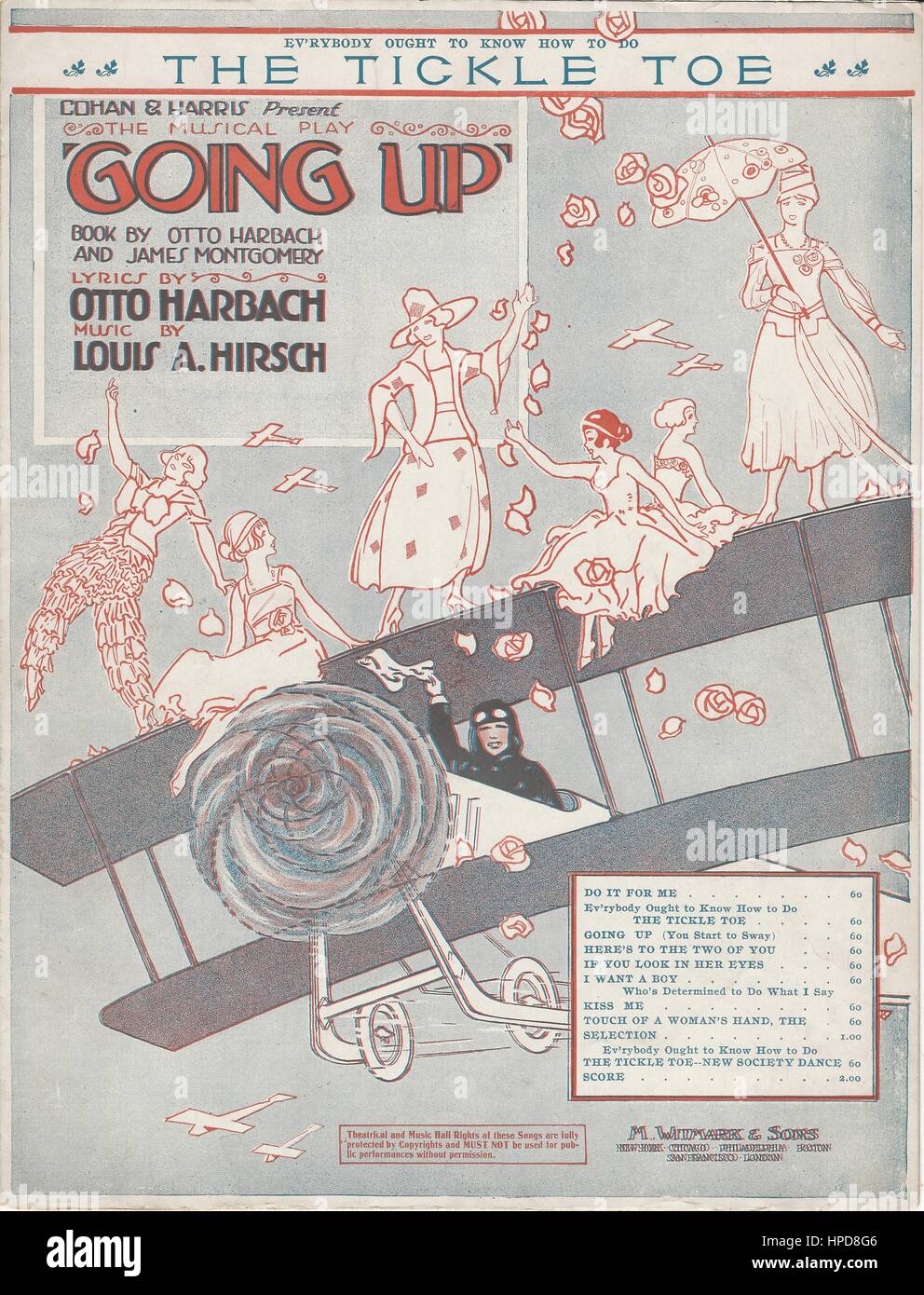 "Going Up" 1917 Musical Sheet Music Cover Stock Photo - Alamy