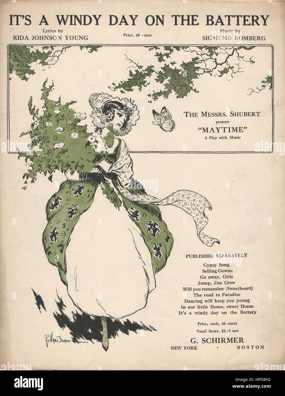 "Maytime" 1917 Musical Sheet Music Cover Stock Photo - Alamy