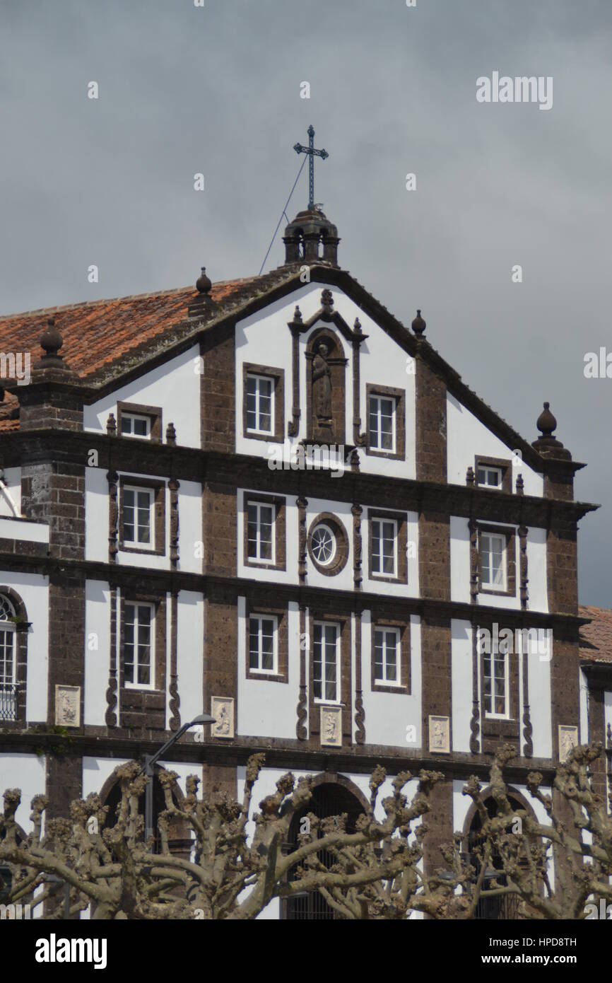 Interesting church in Ponta Delgada, capital of Sao Miguel island ...