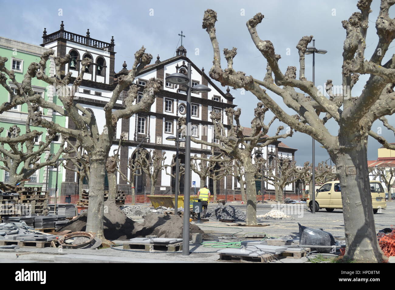 Interesting church in Ponta Delgada, capital of Sao Miguel island ...