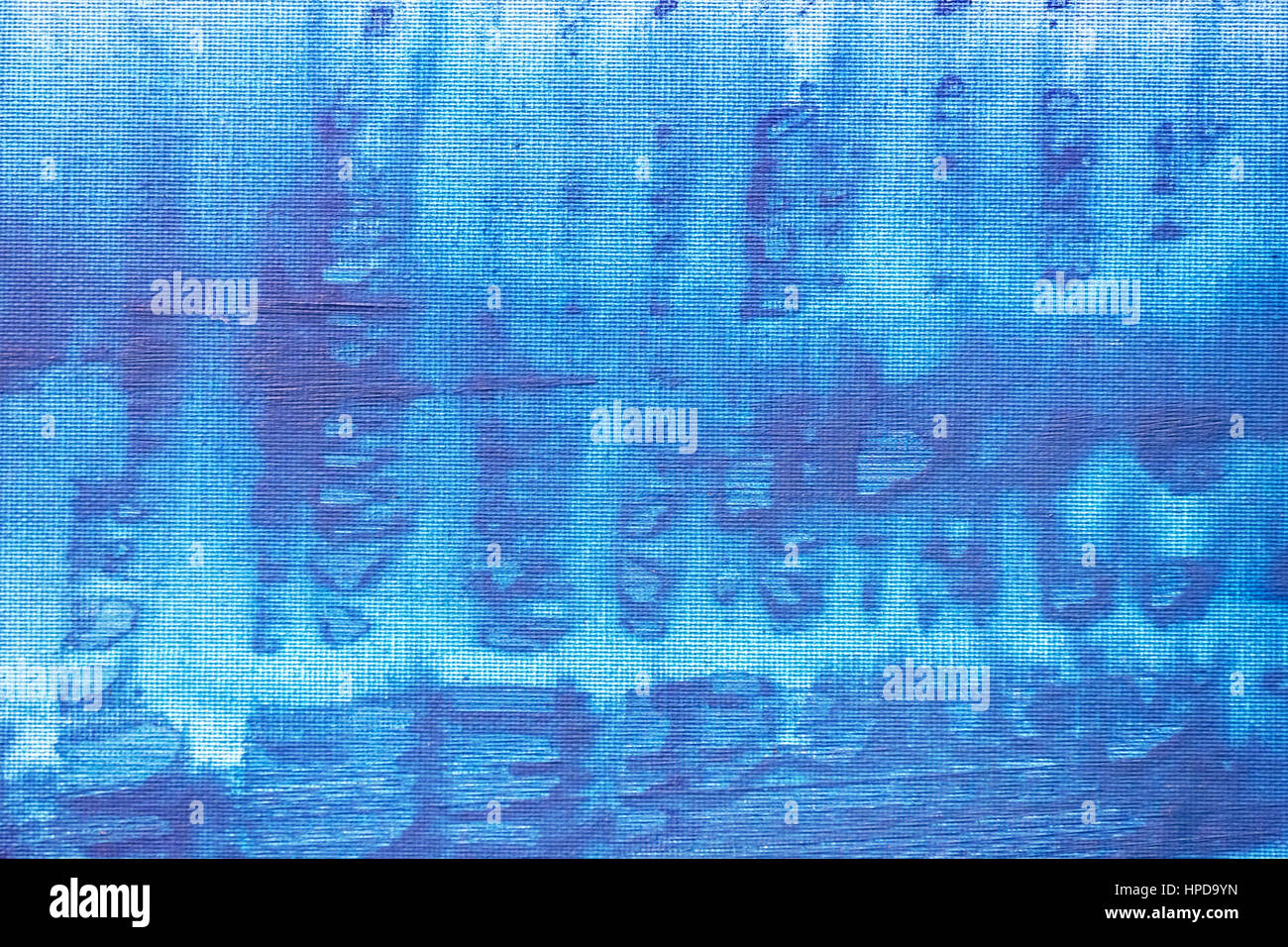 abstract hand painted blue paint canvas background Stock Photo - Alamy