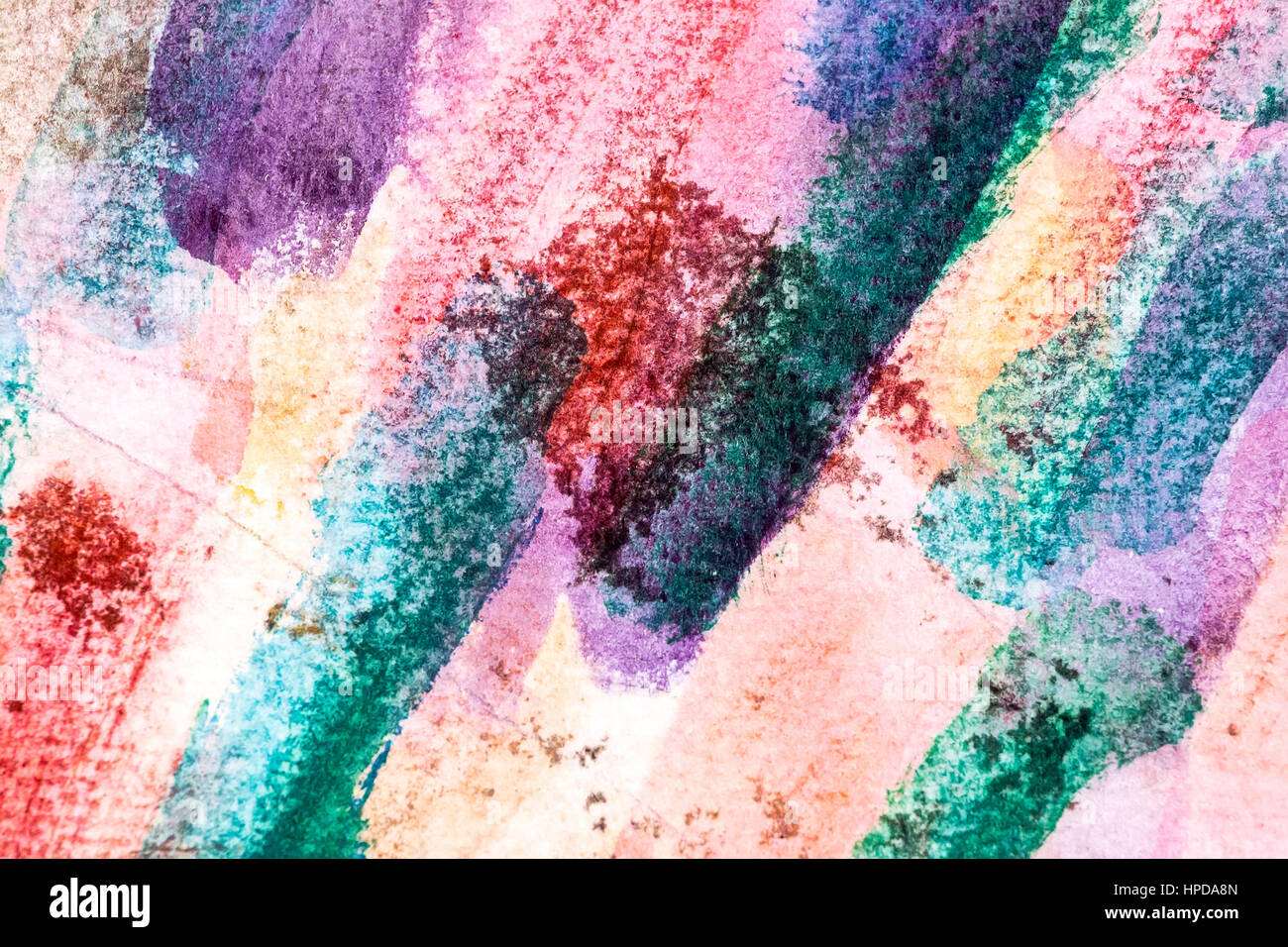 abstract watercolor background with colorful brush strokes on paper ...