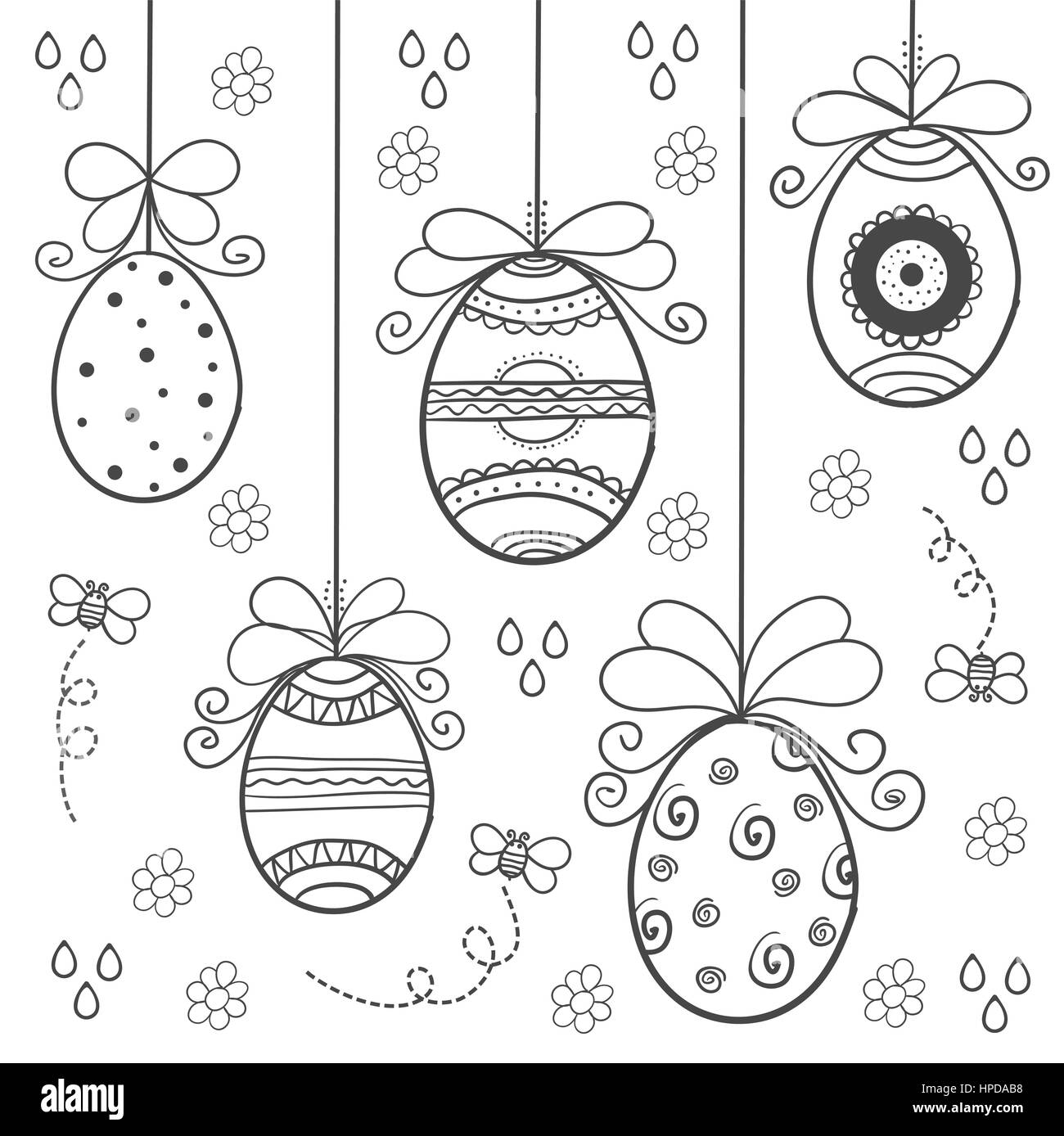 Doodle of easter hand draw vector art Stock Vector Image & Art - Alamy