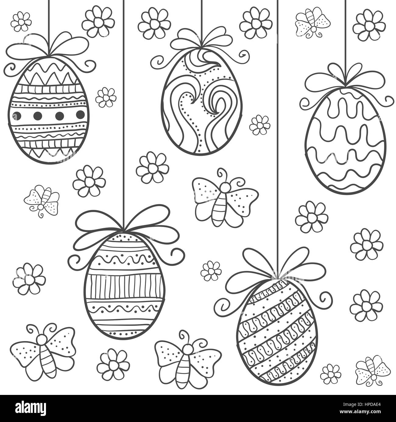 Vector Art Easter Egg Doodles Stock Photos & Vector Art Easter Egg ...
