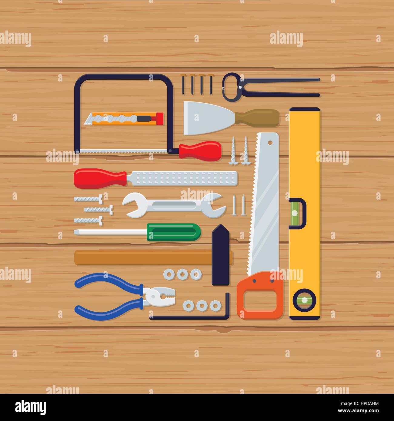Construction tools box Stock Vector Images - Alamy