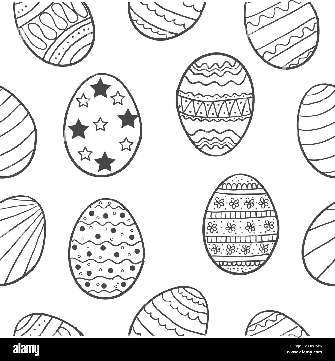 Easter egg style hand draw of doodles vector art Stock Vector Image ...