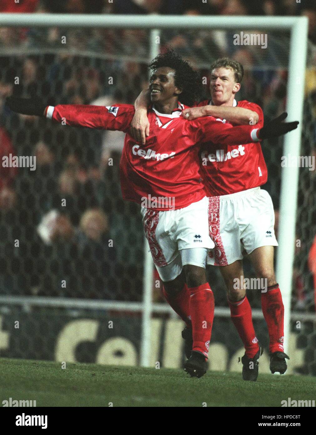 EMERSON & ROBBIE MUSTOE MIDDLESBROUGH V SHEFFIELD WED 21 January 1997 ...