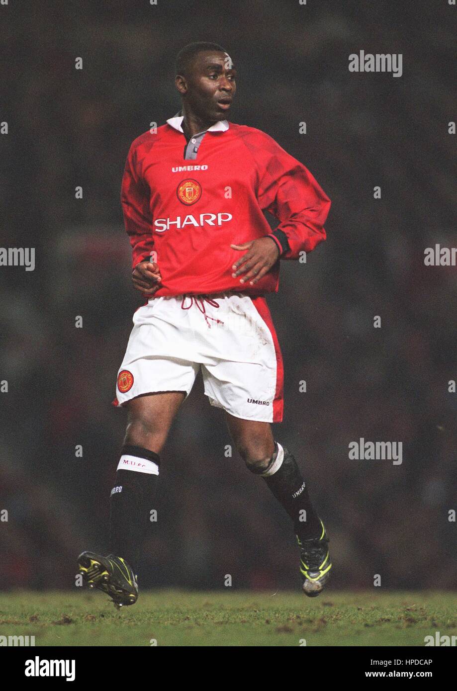 ANDY COLE MANCHESTER UNITED FC 31 January 1997 Stock Photo - Alamy