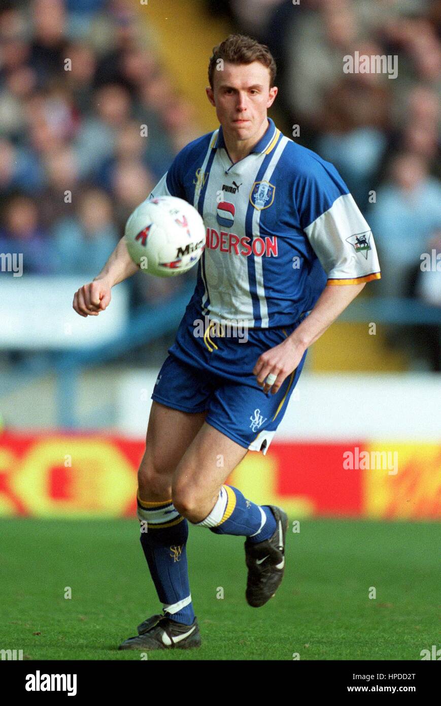 JON NEWSOME SHEFFIELD WEDNESDAY FC 04 March 1997 Stock Photo - Alamy