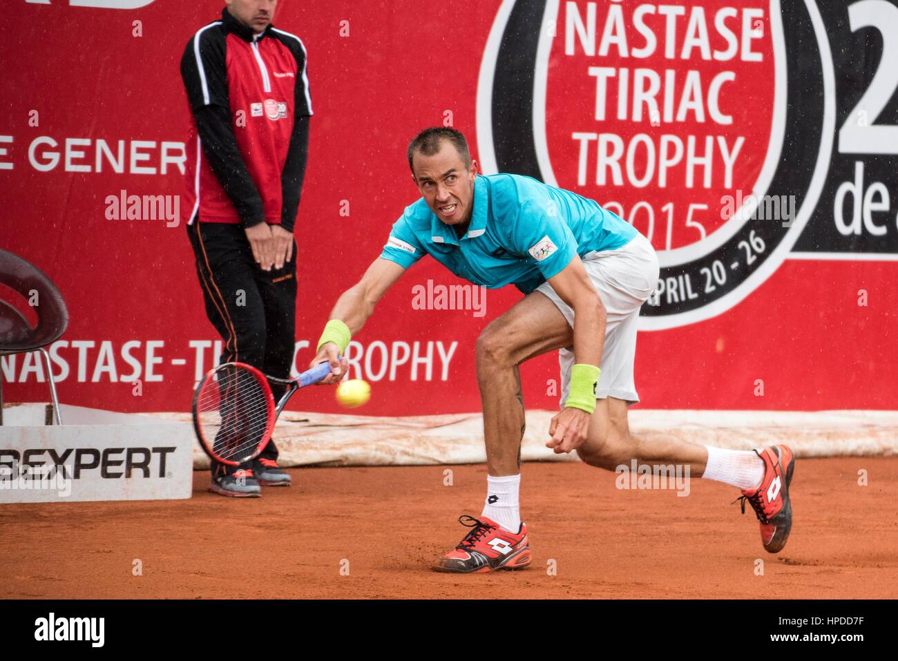 April 22, 2015: Lukas ROSOL CZE in action during the ATP Tournament BRD ...