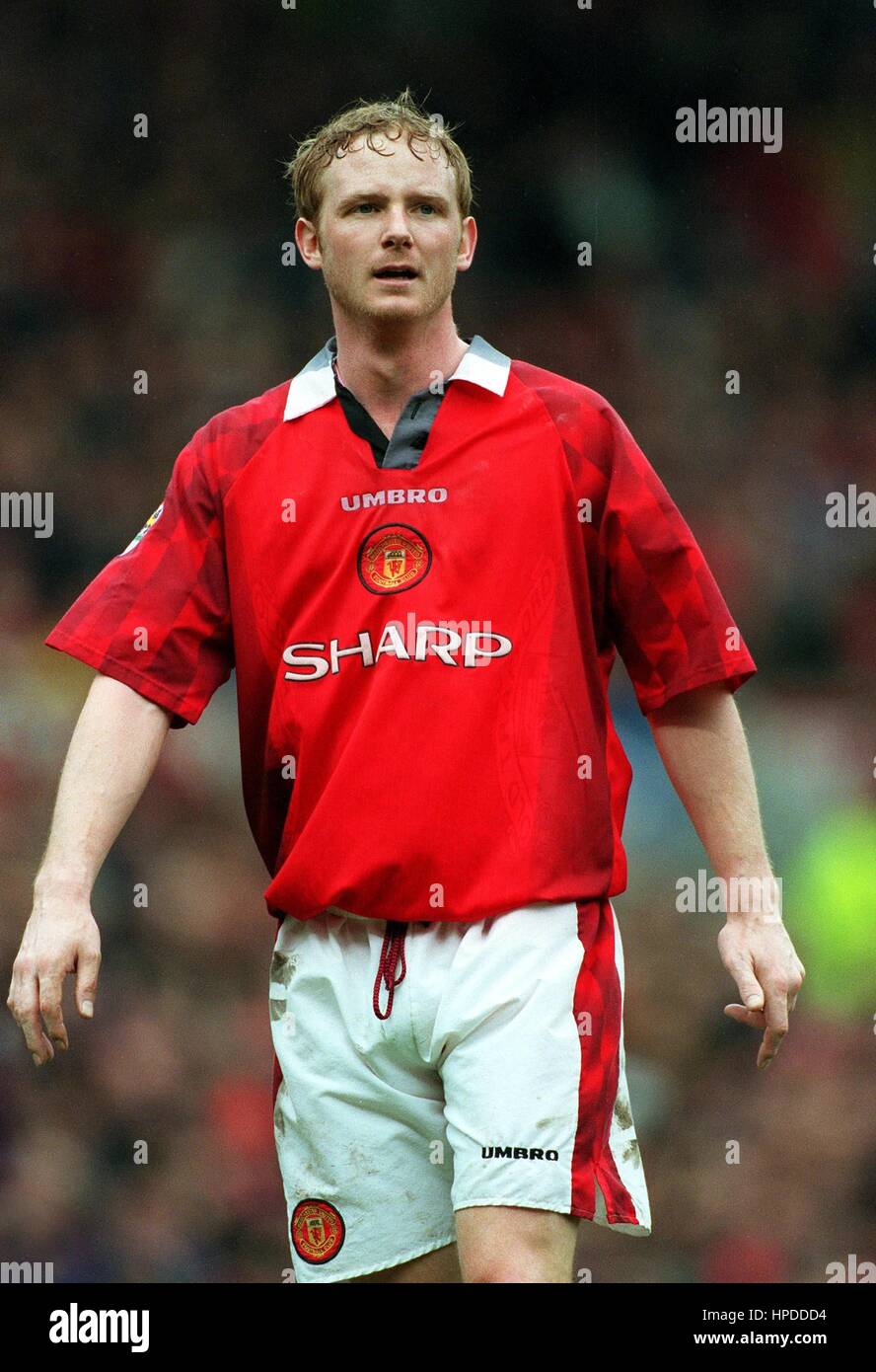 DAVID MAY MANCHESTER UNITED FC 15 March 1997 Stock Photo - Alamy