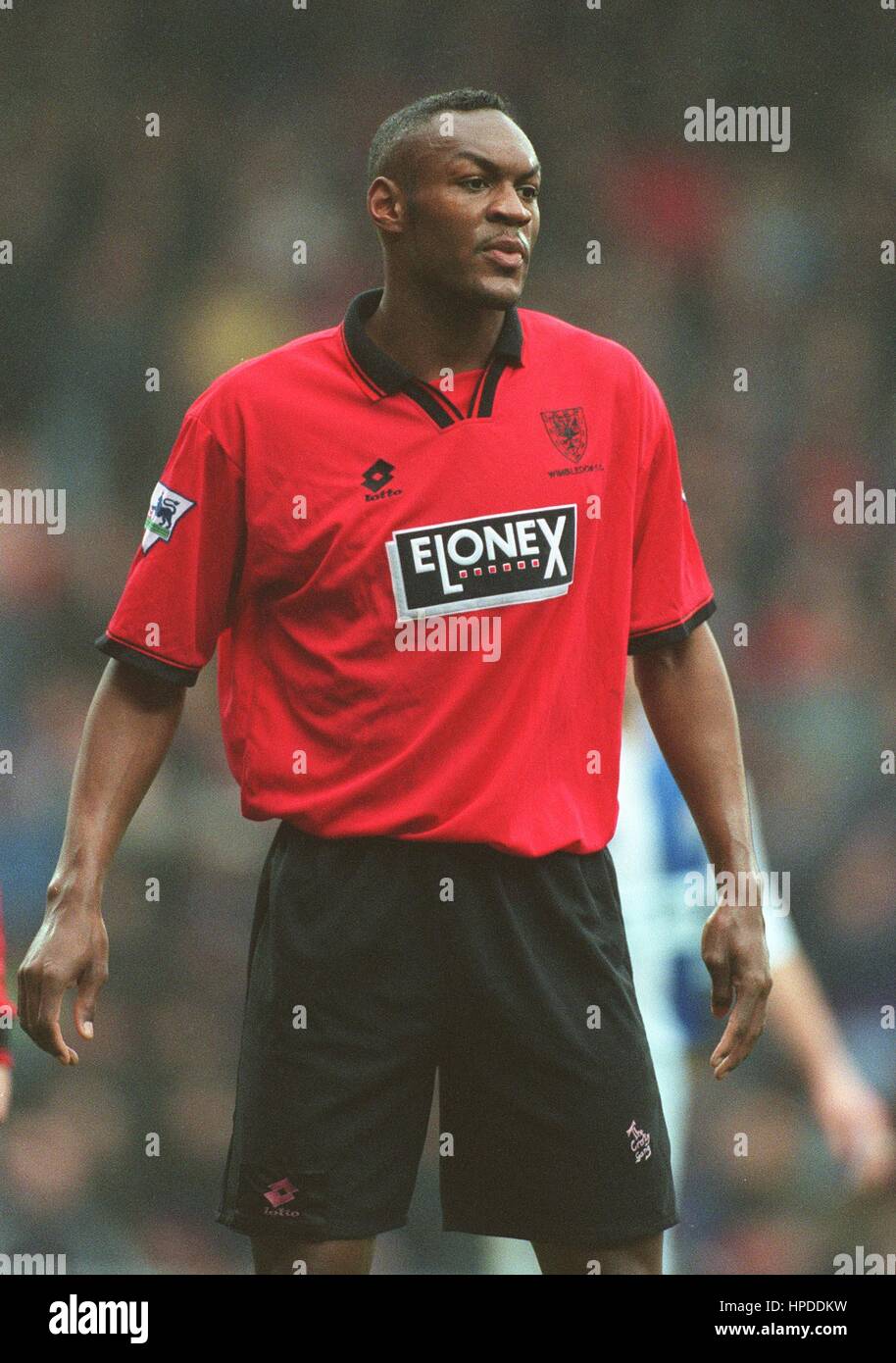 MARCUS GAYLE WIMBLEDON FC 18 March 1997 Stock Photo - Alamy