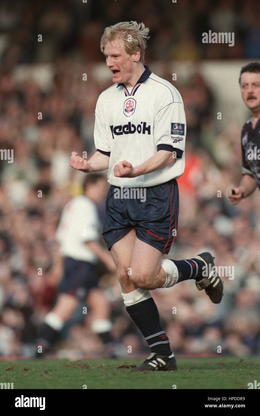 PER FRANDSEN BOLTON WANDERERS FC 19 March 1997 Stock Photo - Alamy