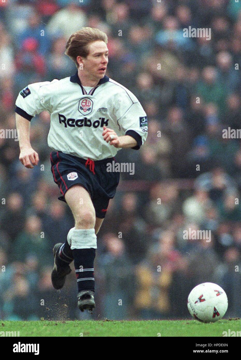 STEPHEN MCANESPIE BOLTON WANDERERS FC 08 April 1997 Stock Photo - Alamy