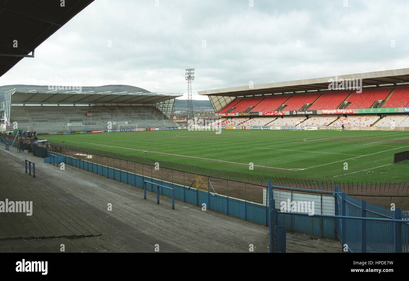 WINDSOR PARK FOOTBALL STADIUM BELFAST NORTHERN IRELAND 08 April 1997 ...