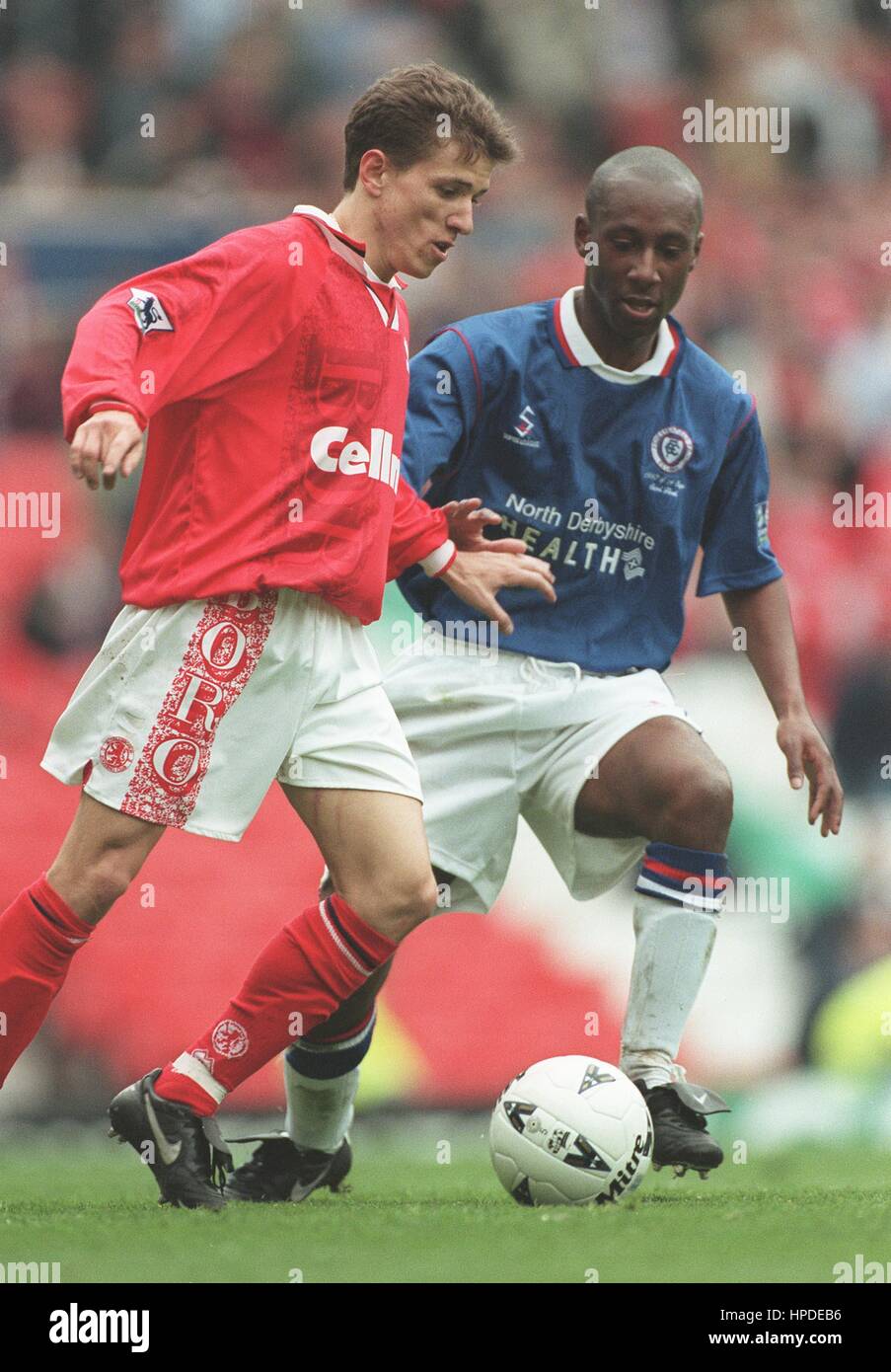 JUNINHO & MARK JULES CHESTERFIELD V MIDDLESBROUGH 14 April 1997 Stock ...