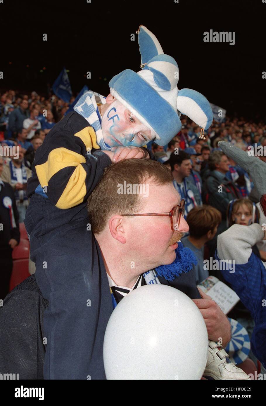 YOUNG CHESTERFIELD FAN F.A.CUP SEMI-FINAL. 14 April 1997 Stock Photo ...