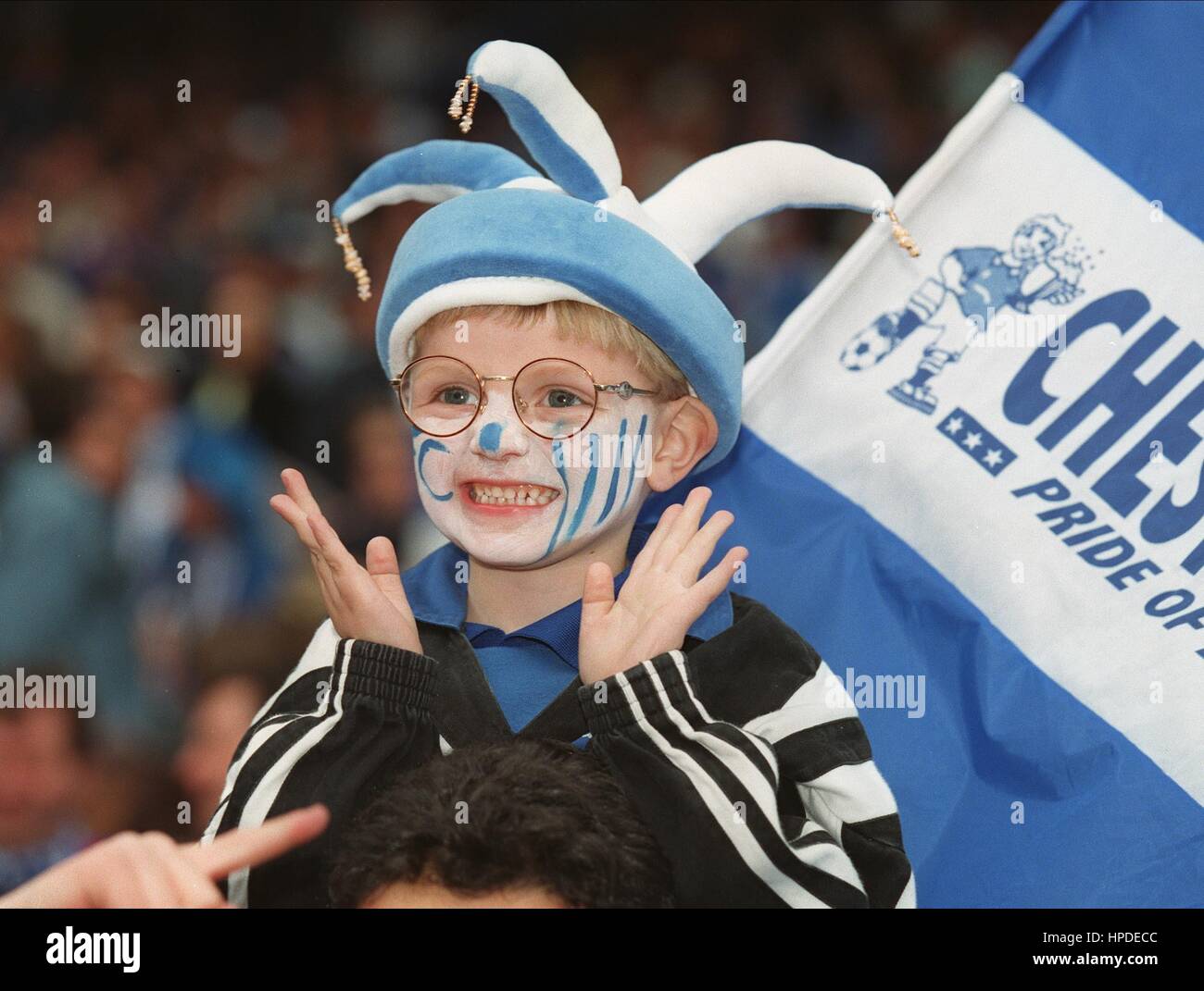 YOUNG CHESTERFIELD FAN F.A.CUP SEMI-FINAL. 14 April 1997 Stock Photo ...