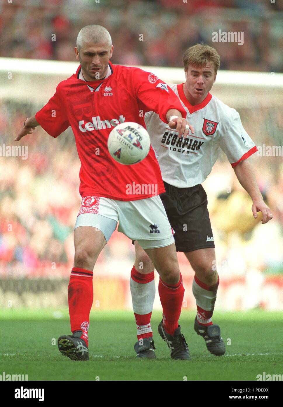 RAVANELLI & GARETH HALL MIDDLESBROUGH V SUNDERLAND 25 April 1997 Stock ...