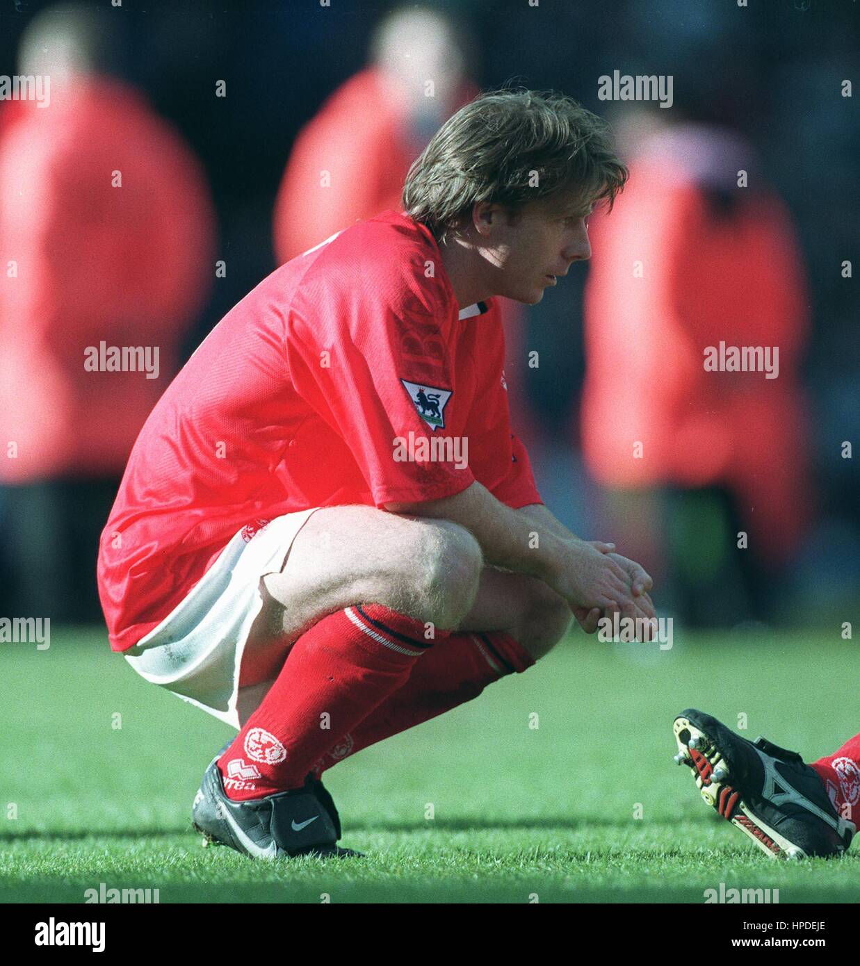 CRAIG HIGNETT LEEDS UNITED V MIDDLESBROUGH 08 May 1997 Stock Photo - Alamy