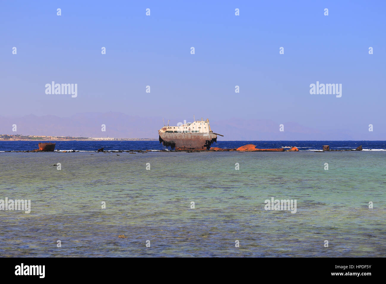 Wreck Loullia near Tiran island in Sharm El Sheikh Stock Photo - Alamy