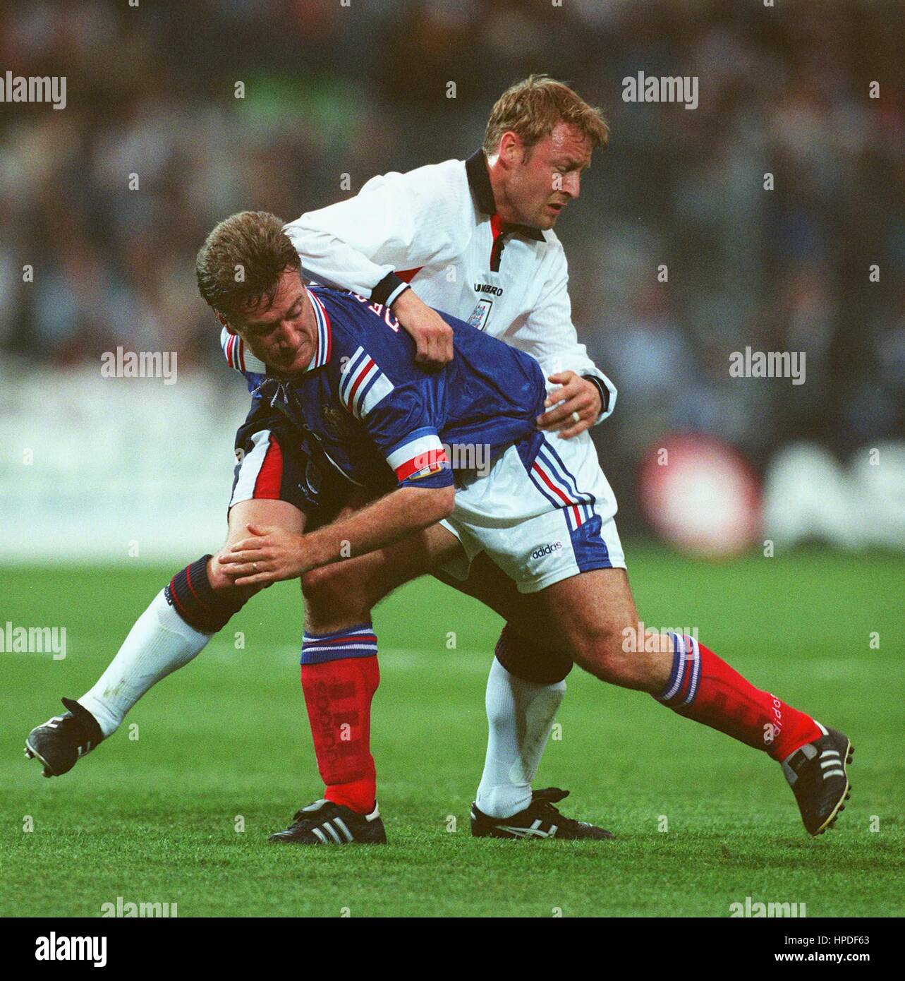 DAVID BATTY & DIDIER DESCHAMPS FRANCE V ENGLAND 13 June 1997 Stock ...