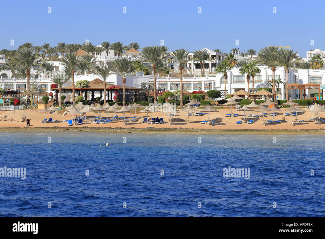 Coast Sharm El Sheikh view from the sea Stock Photo - Alamy