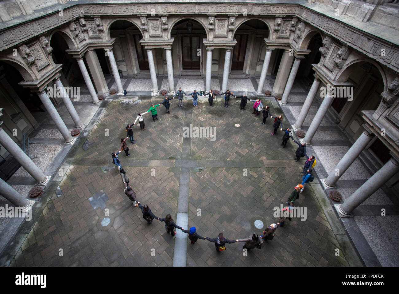 Human chain children hi-res stock photography and images - Alamy