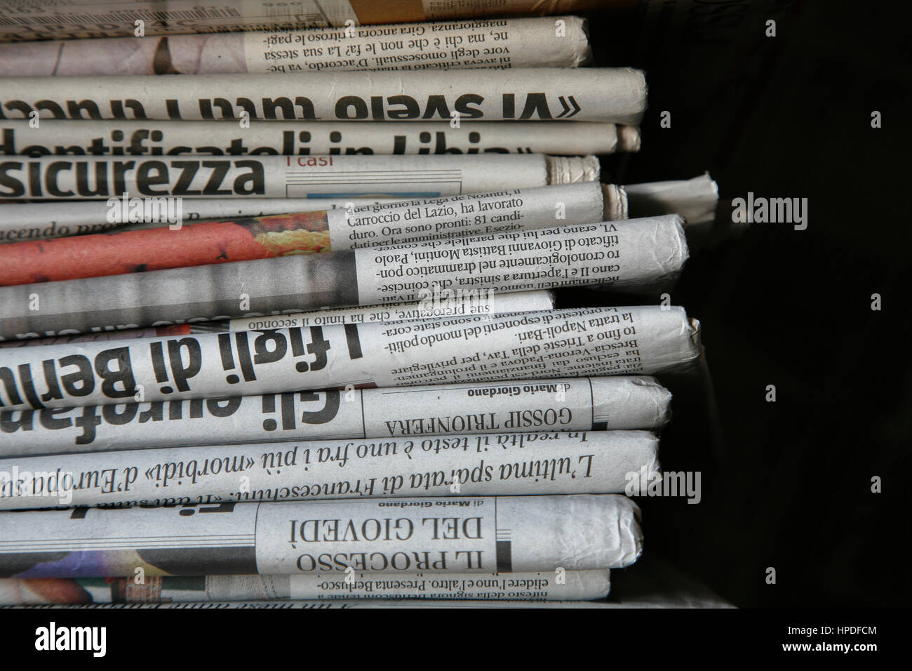 A stack of newspaper Stock Photo - Alamy