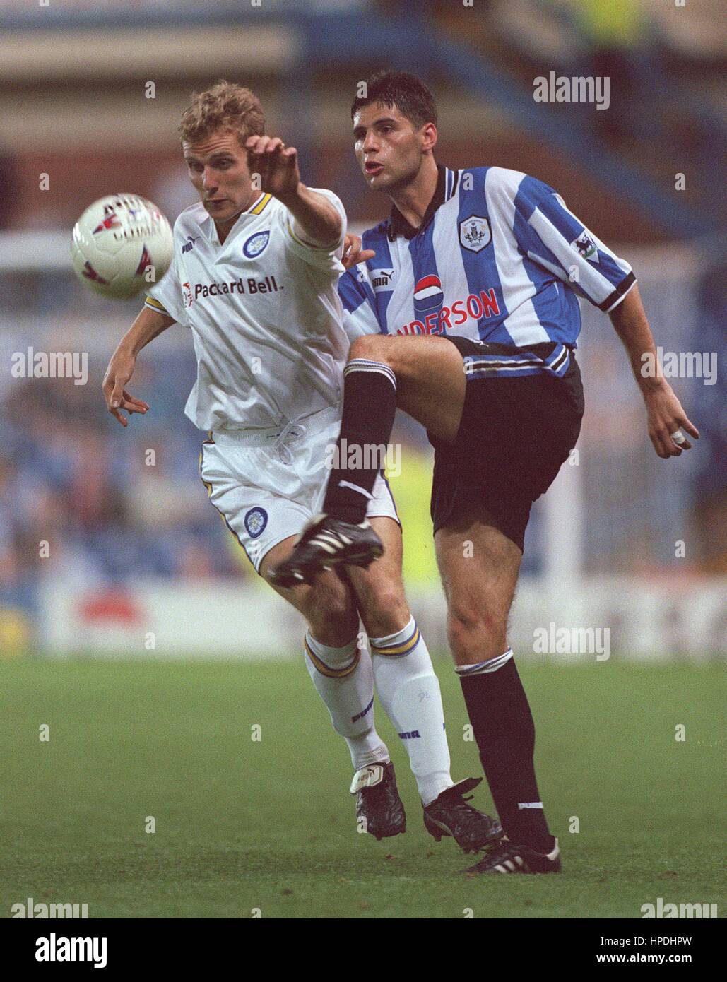 DEREK LILLEY DEJAN STEFANOVIC SHEFFIELD WED V LEEDS UNITED 14 August ...