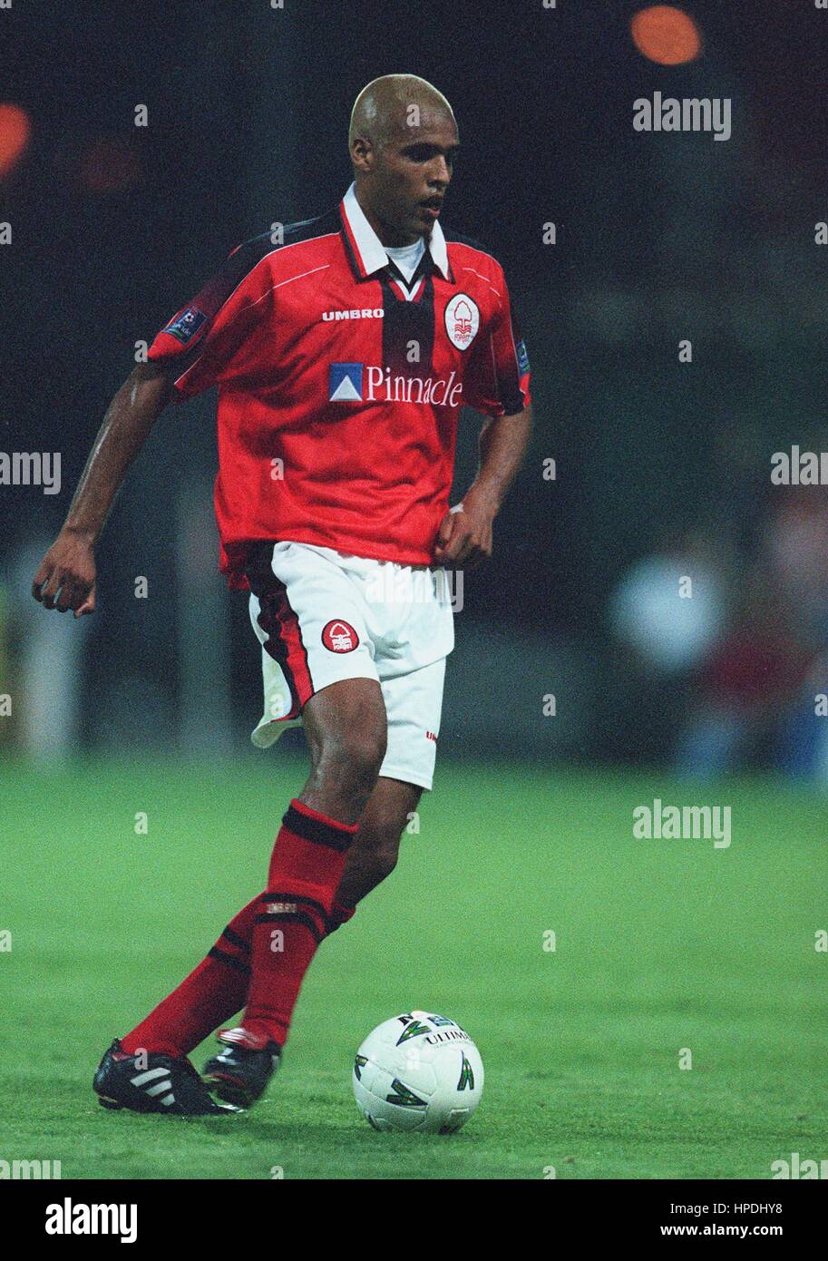 PIERRE VAN HOOIJDONK NOTTINGHAM FOREST FC 18 August 1997 Stock Photo ...