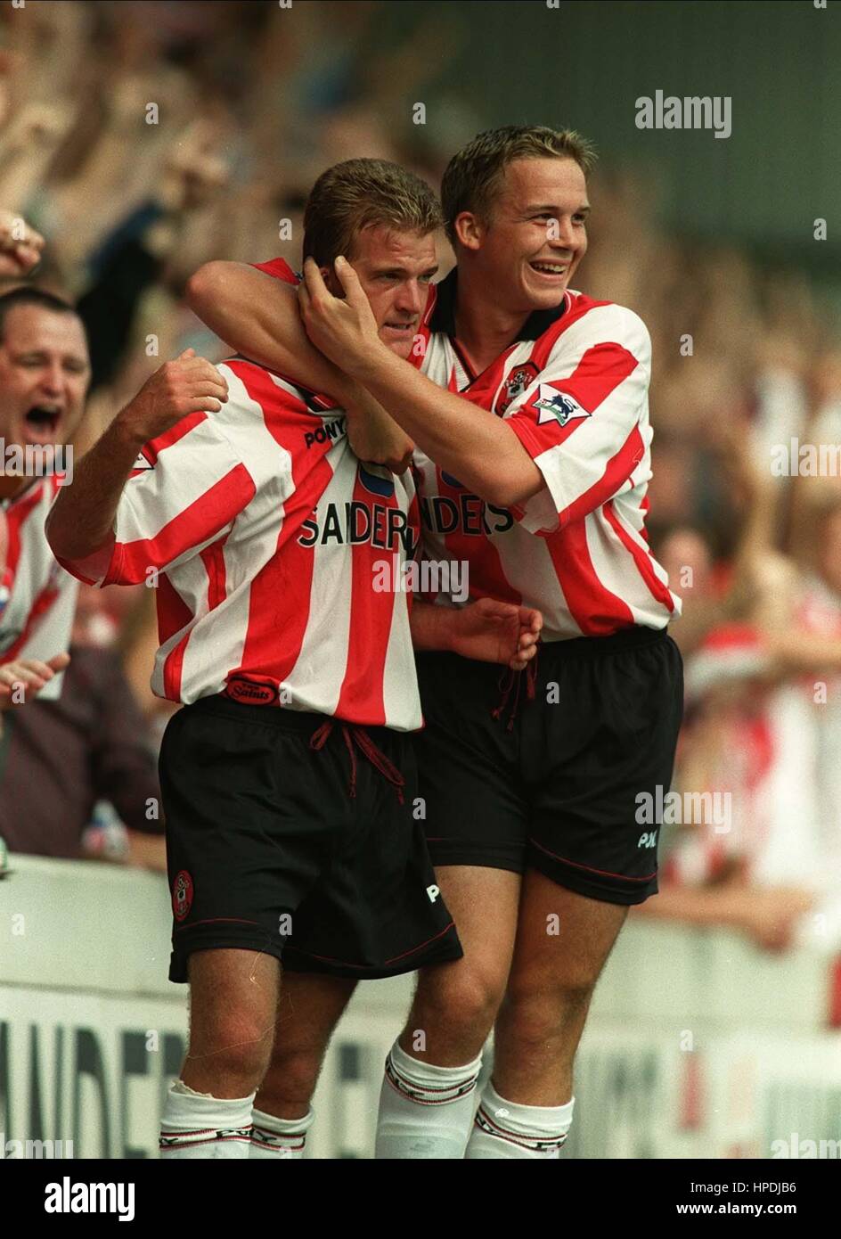 NEIL MADDISON CELEBRATES GOAL WITH KEITH DAVIES 23 8 97 24 August 1997 ...