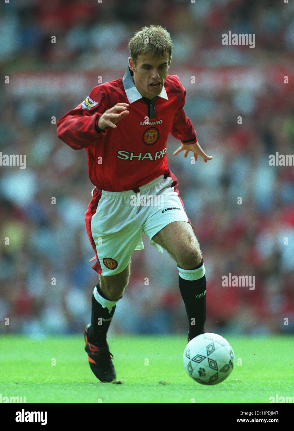 PHILIP NEVILLE MANCHESTER UNITED FC 31 August 1997 Stock Photo - Alamy