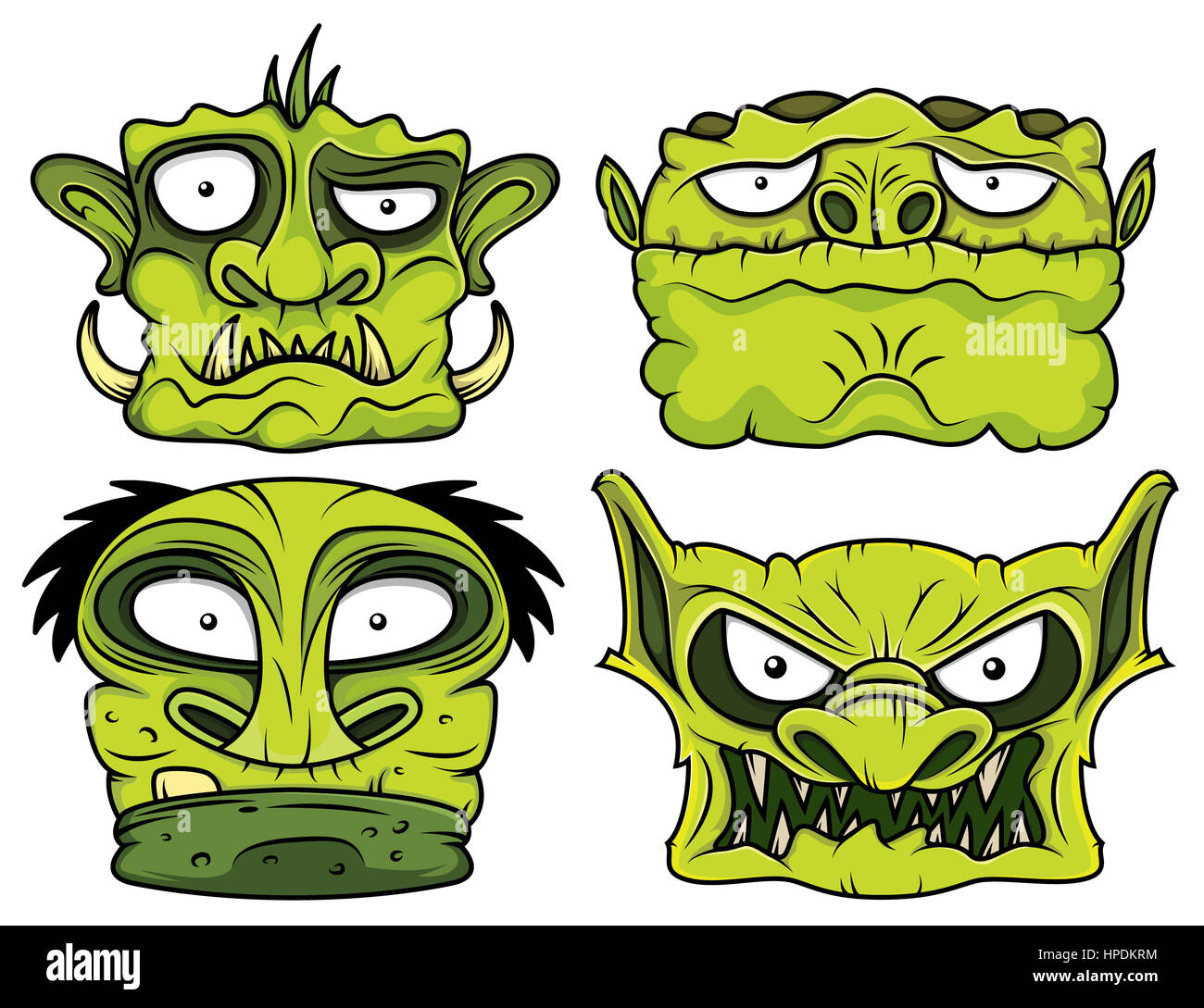 halloween monster horror heads isolated Stock Photo - Alamy