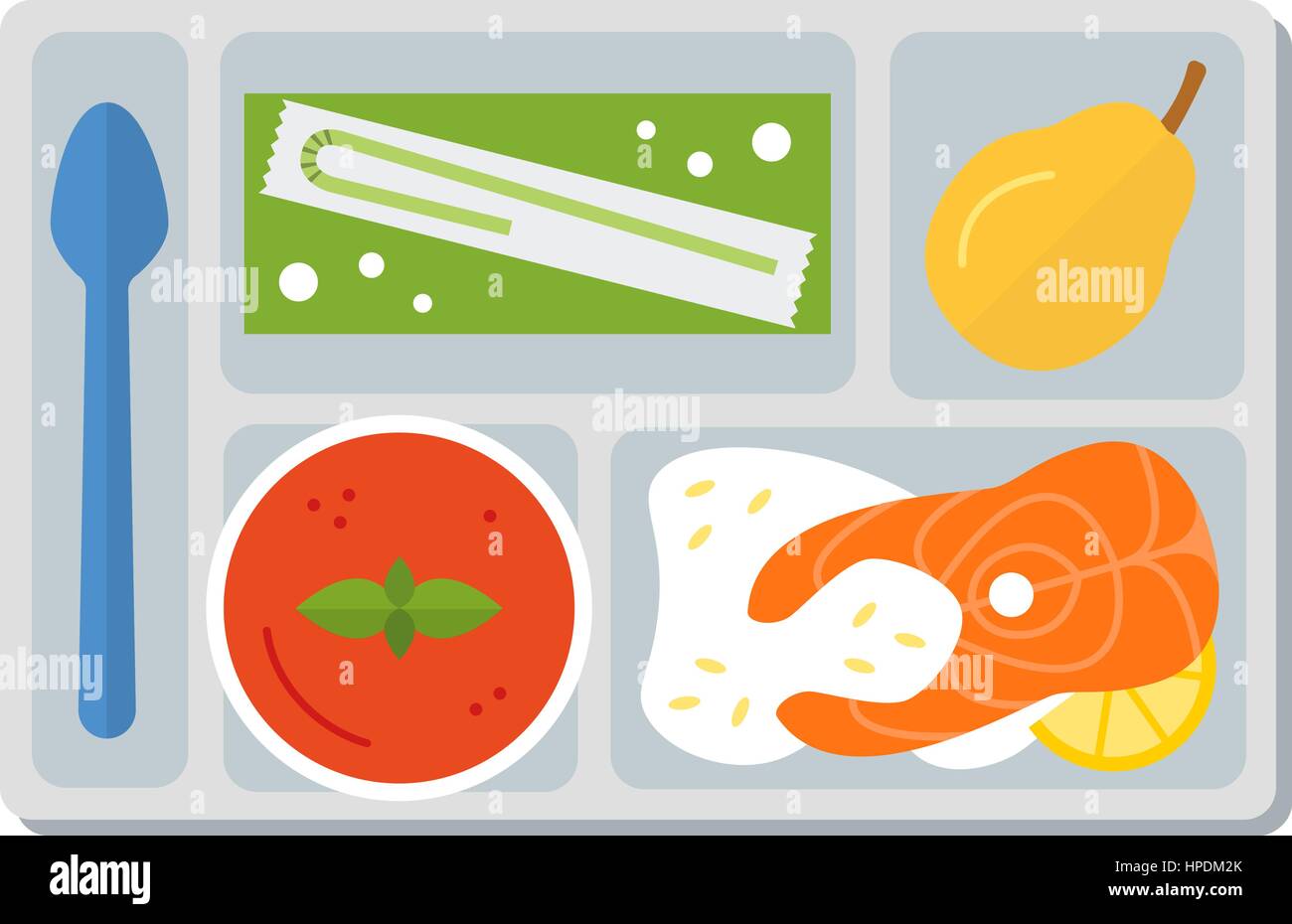 Lunch box rice salmon Stock Vector Images - Alamy