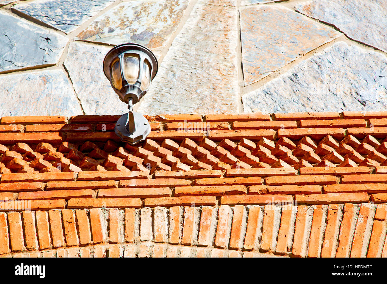 rocks stone and red orange gneiss in the wall of morocco Stock Photo ...