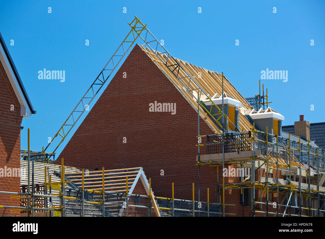 New housing development under construction, showing new homes with ...