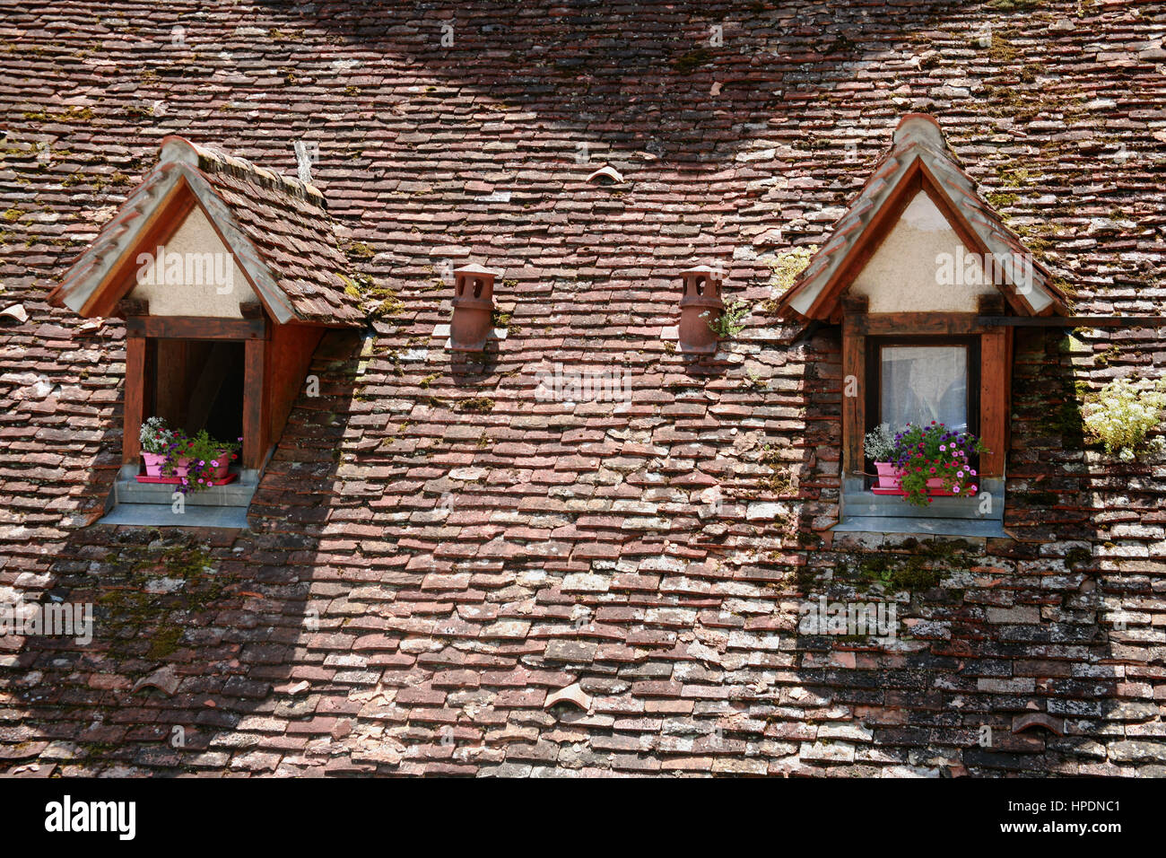 Pretty French Windows, Dordogne, France Stock Photo - Alamy