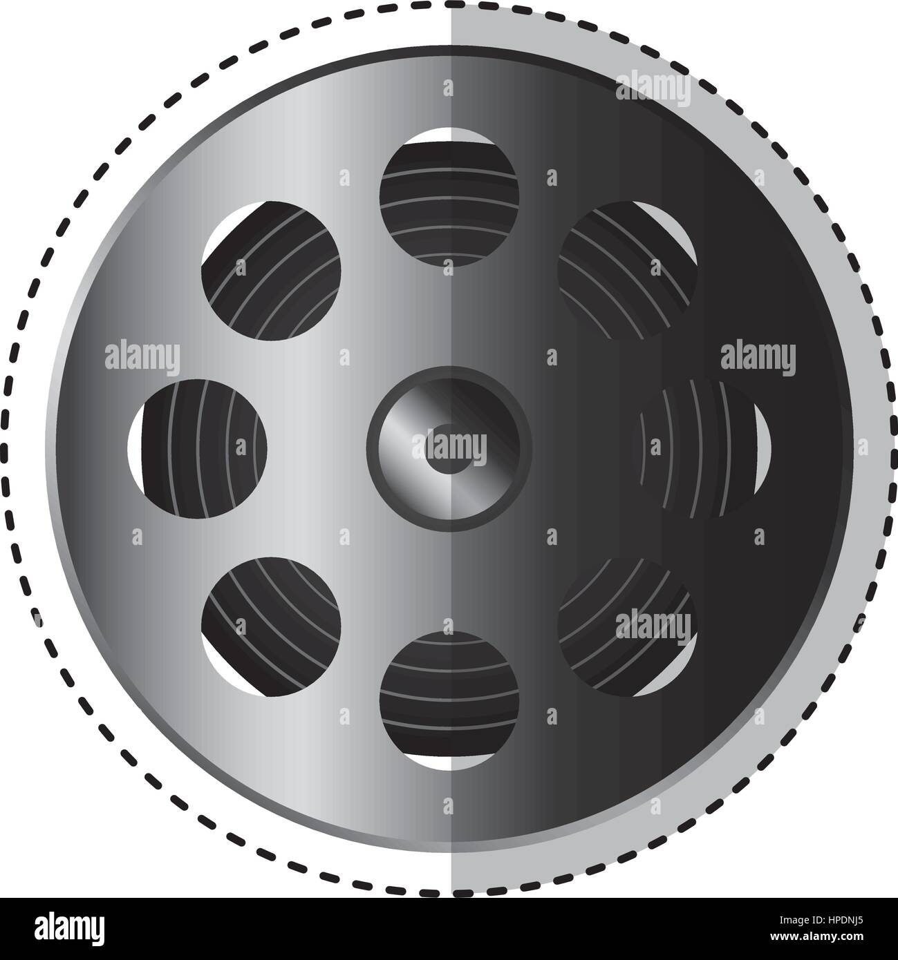 reel tape record isolated icon vector illustration design Stock Vector ...