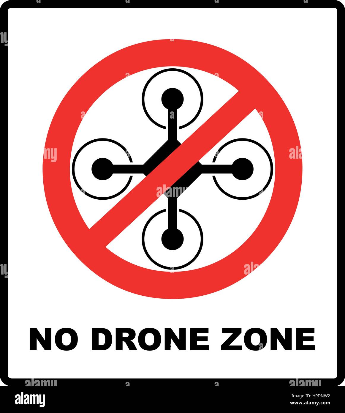 No fly drones sign. No fly zone, Drone sign isolated on white ...